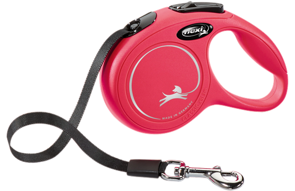CAMPOCHEIO | TRELA FLEXI CLASSIC FITA M 5M VERMELHO | Animais De Companhia